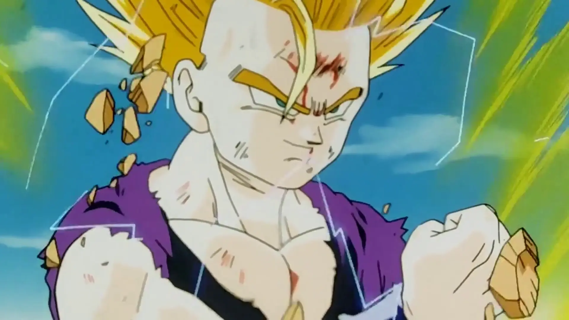 Gohan se transforma en Super Saiyan 2 por segunda vez