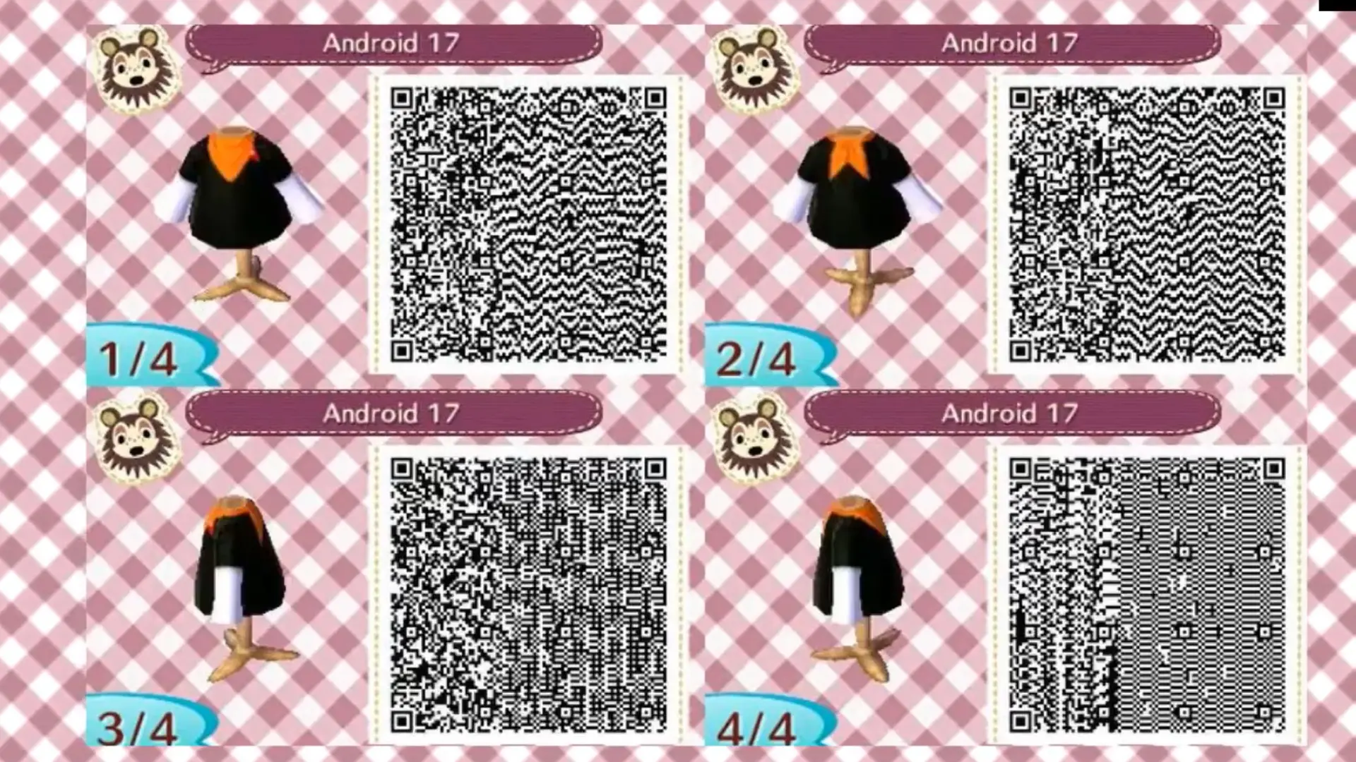 Códigos QR Dragon Ball Animal Crossing New Horizons
