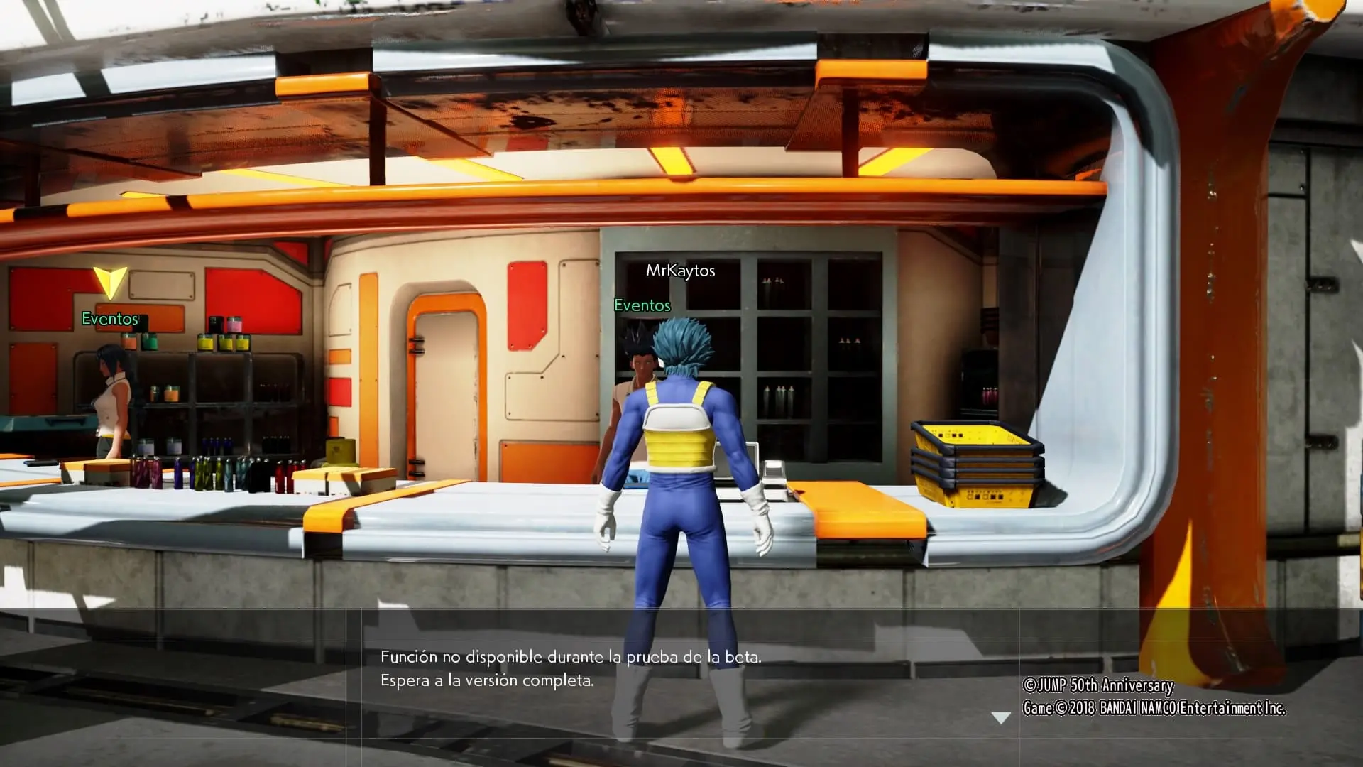 El lobby de Jump Force - Beta cerrada