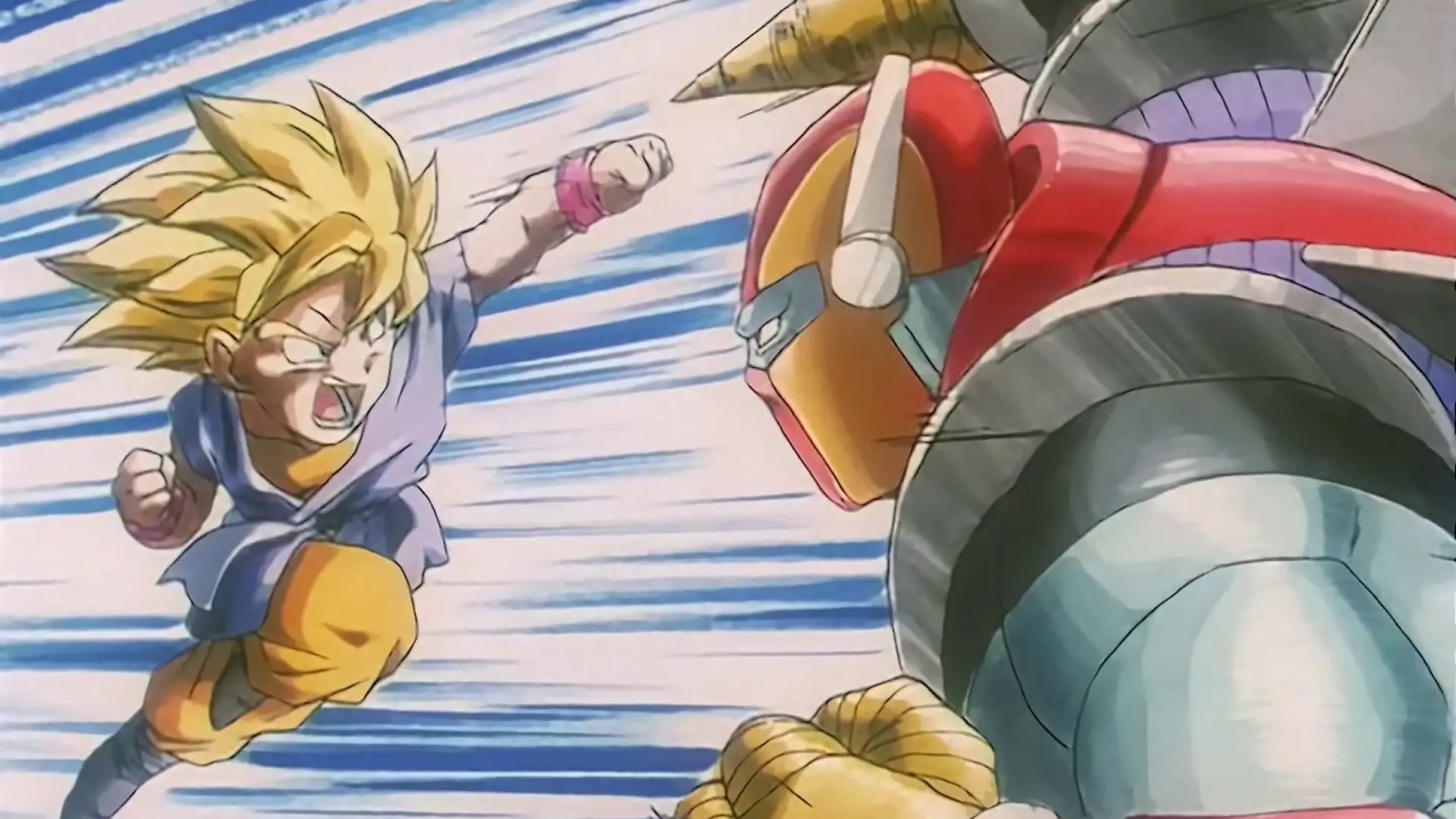 Goku Super Saiyan contra Hyper Mega Rilld en el episodio 19 de Dragon ...