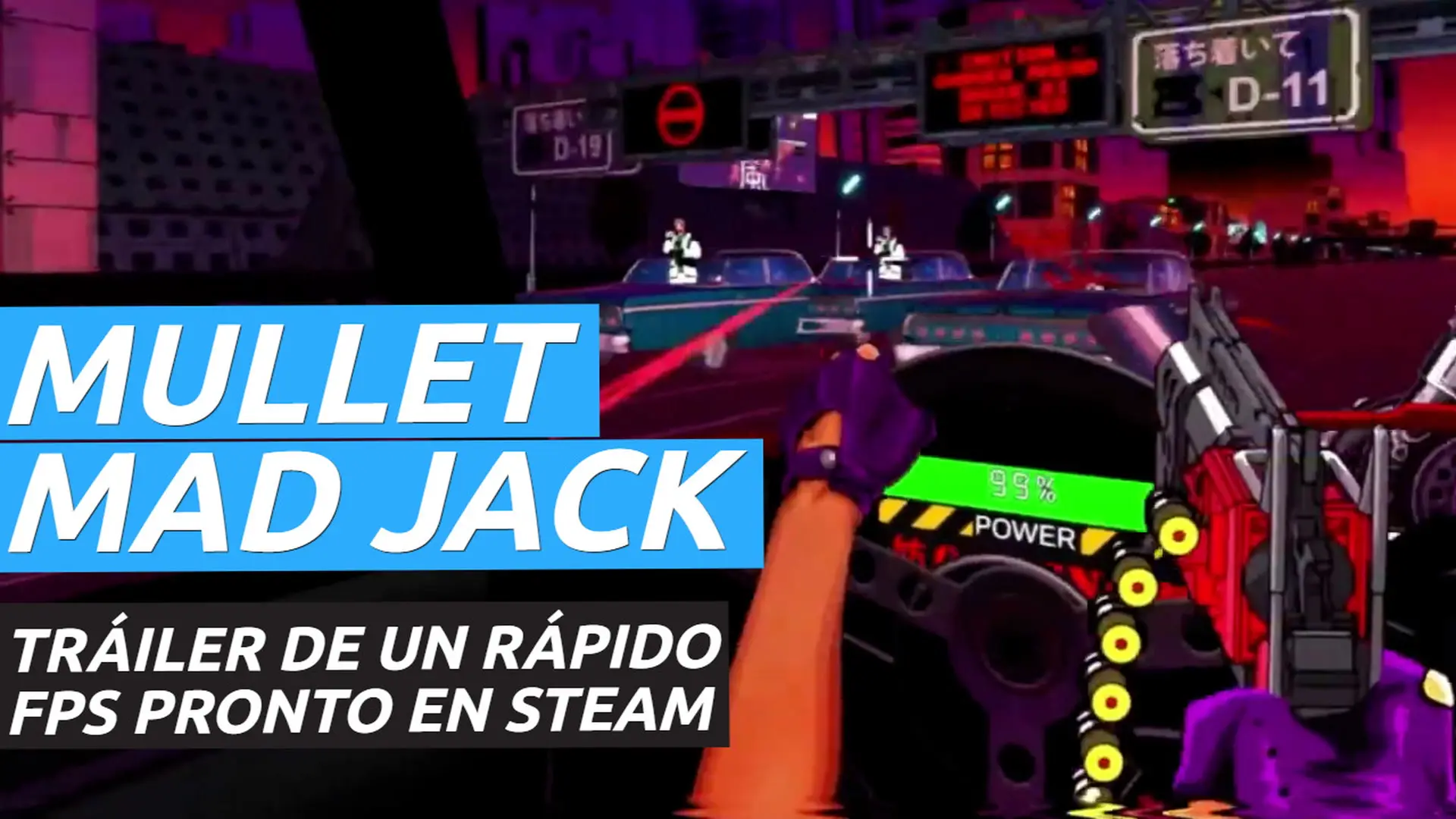 Tráiler de Mullet Mad Jack, nuevo shooter que parece un anime de los 90