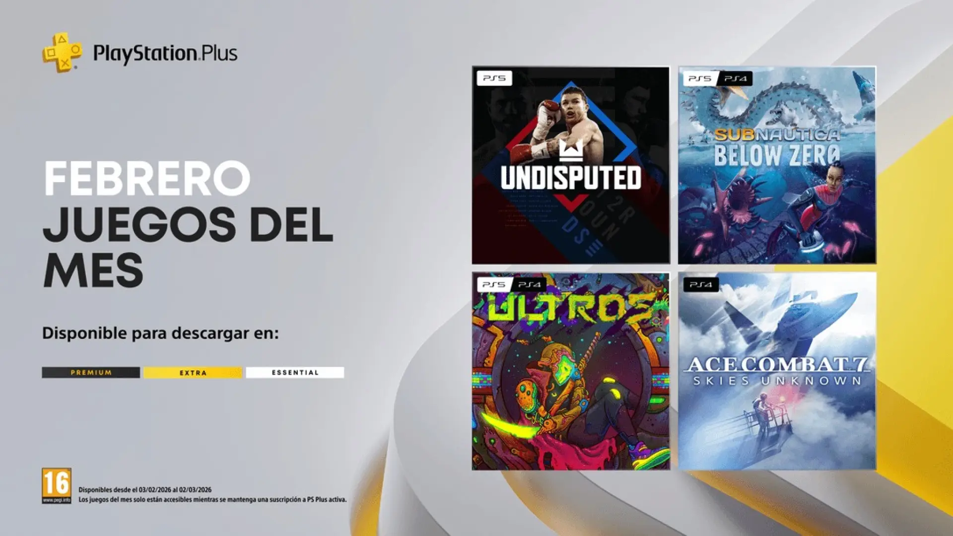 Anunciados los juegos de PS Plus de febrero de 2026 con Undisputed ...