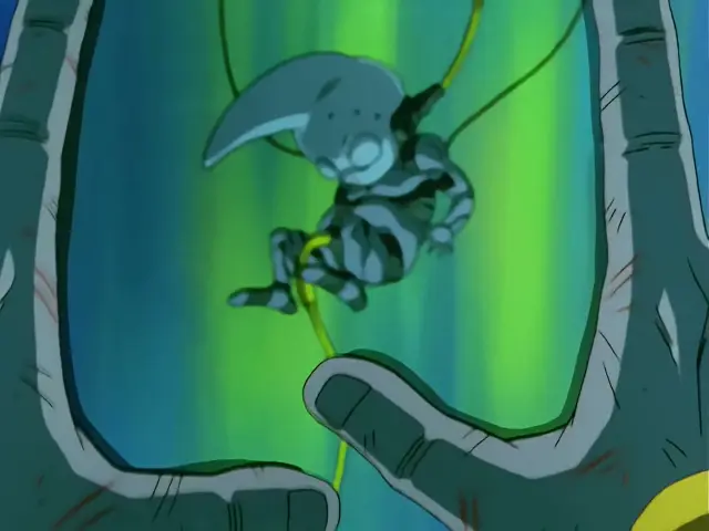 Baby lucha contra los saiyans en el episodio 22 de Dragon Ball GT
