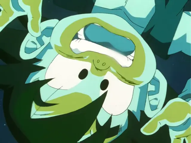 Baby lucha contra los saiyans en el episodio 22 de Dragon Ball GT