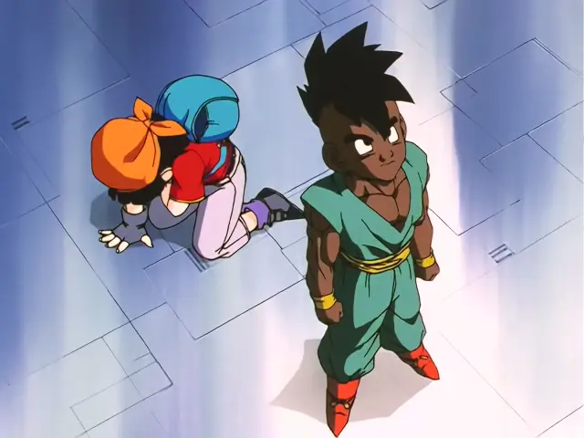 Uub se enfrenta a Baby por primera vez en el episodio 32 de Dragon Ball GT