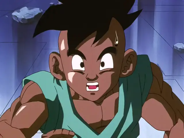Baby derrota a Uub en el episodio 32 de Dragon Ball GT